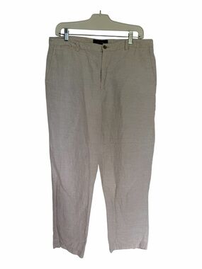 Tasso Elba | Pants | Tasso Elba Mens Beige 0 Linen Pants Waist 35 ...